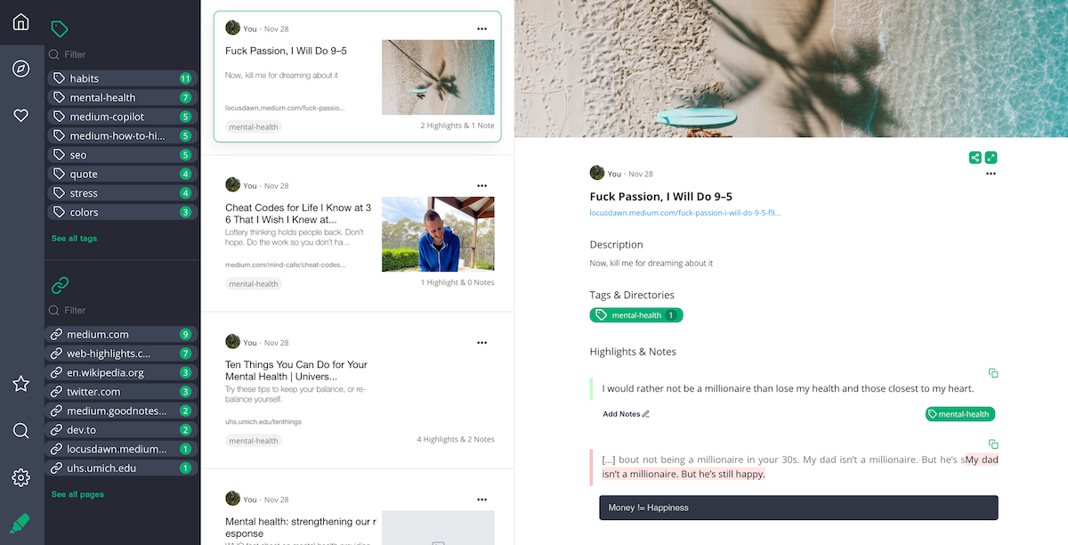 Welcome To Web Highlights 📚 🏷️ ️