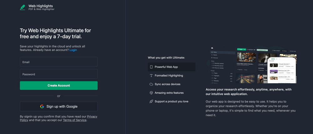 Guide to Using Web Highlights for Online Text & Notes