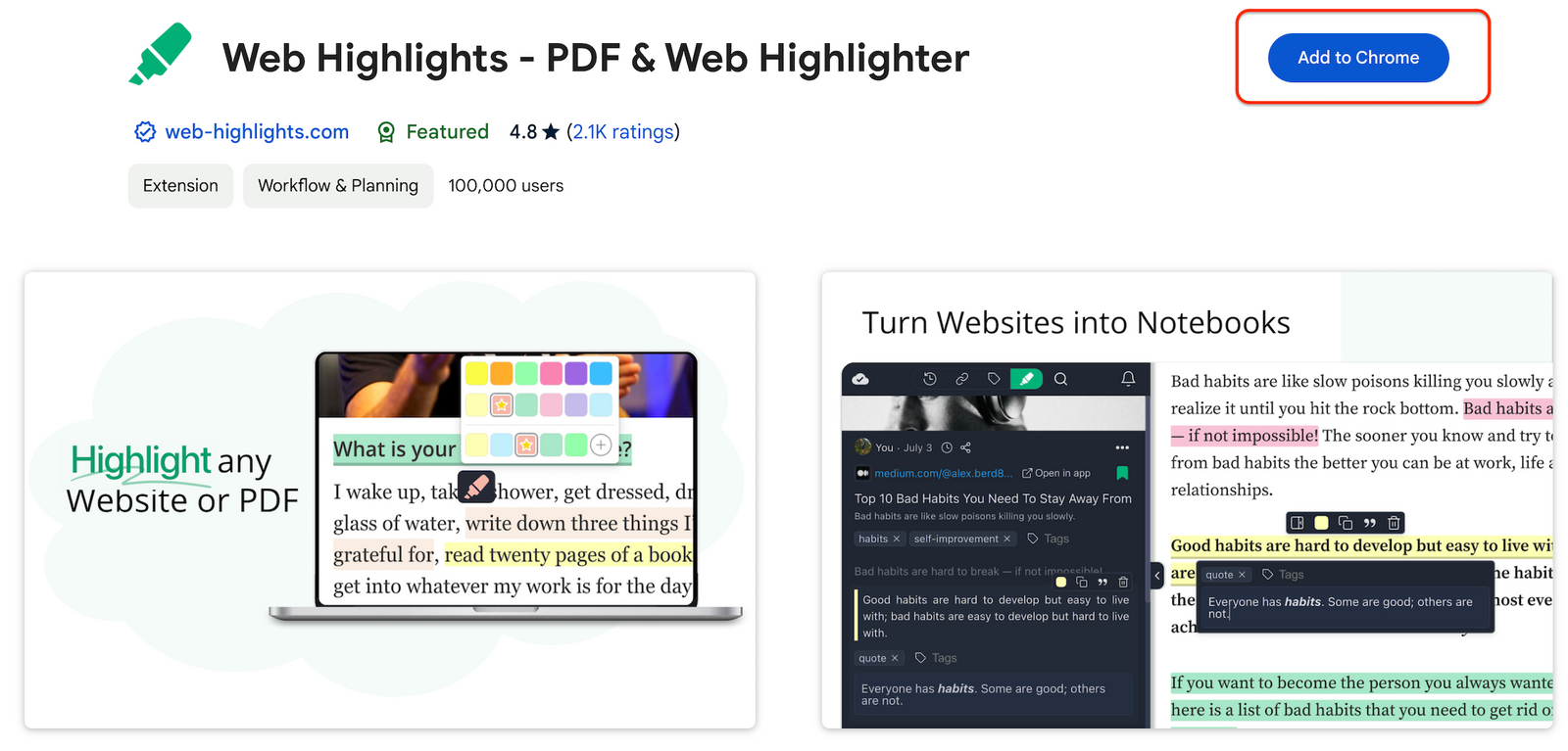 Guide to Using Web Highlights for Online Text & Notes